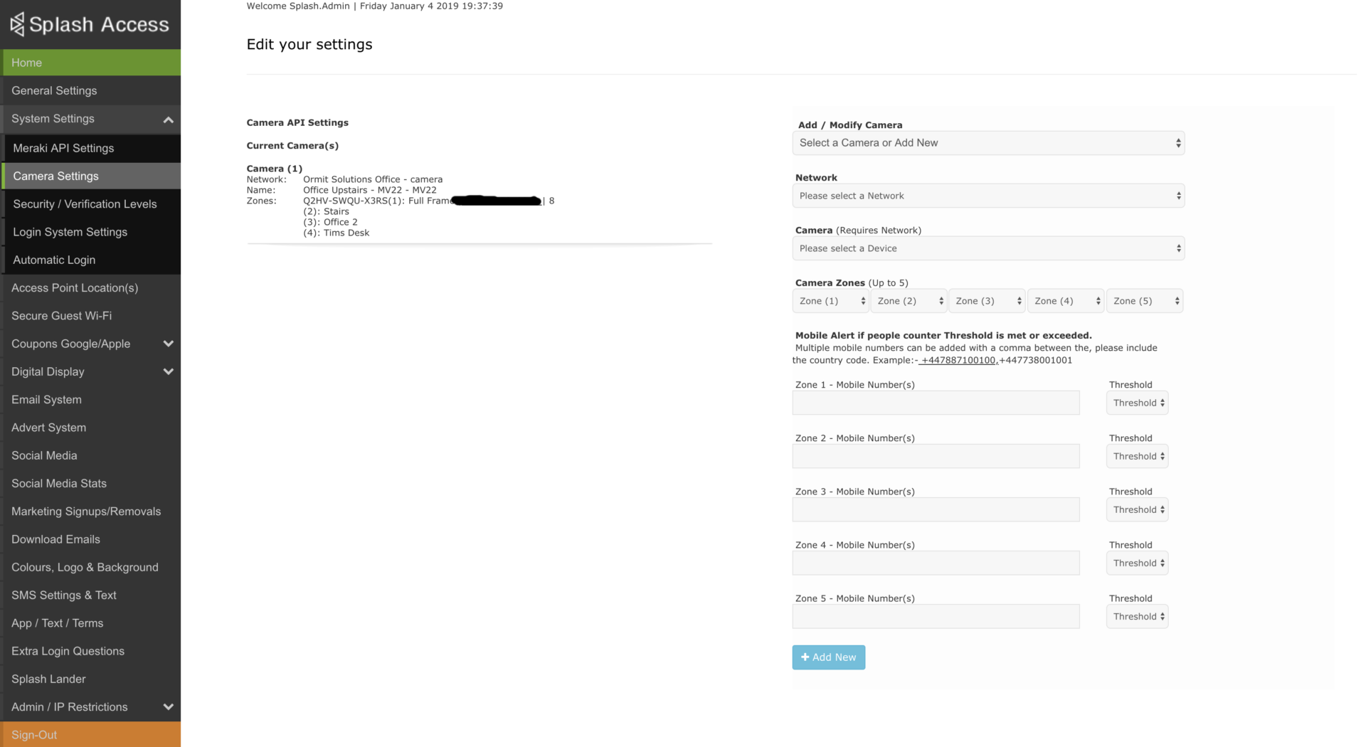 Cisco Meraki MV Sense Analytics with SMS Alerts - Ormit Solutions Ltd